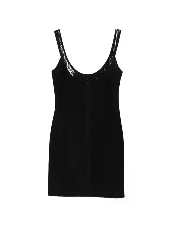 Herve Leger The Cove Sequin Strap Dress - Black
