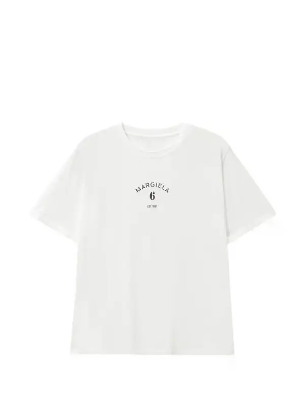 MAISON MARGIELA Logo-print T-shirt - Neutrals