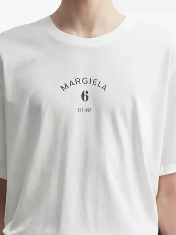 MAISON MARGIELA Logo-print T-shirt - Neutrals