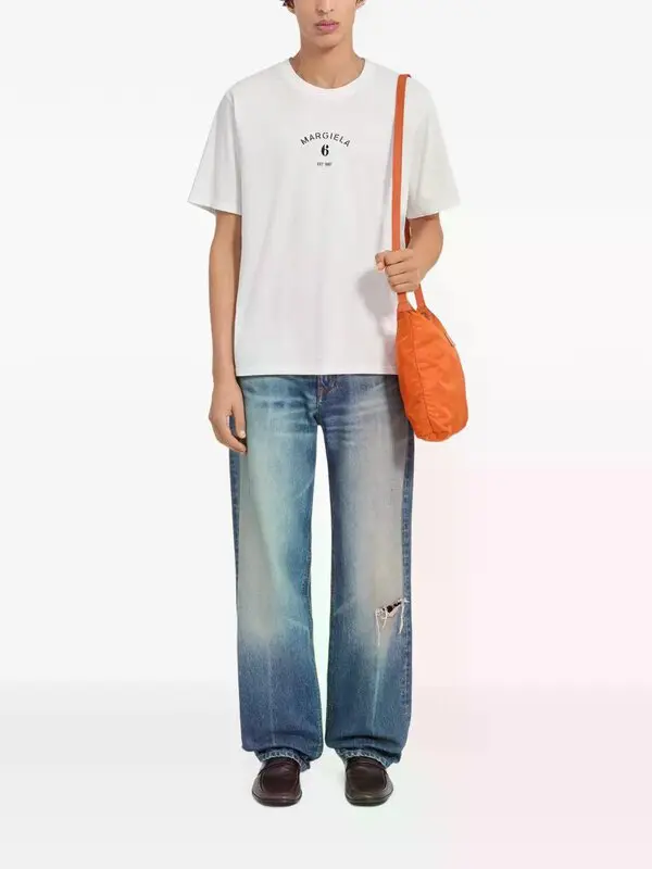 MAISON MARGIELA Logo-print T-shirt - Neutrals