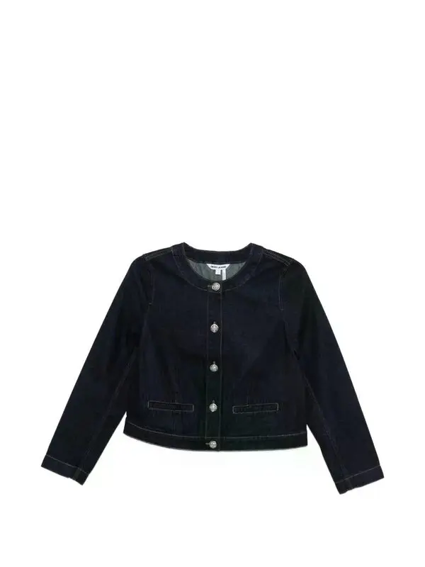 Dkny Button-embellished Denim Jacket - Blue