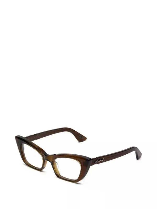 Marni X Retrosuperfuture Nezia Cat-eye Frame Glasses - Brown