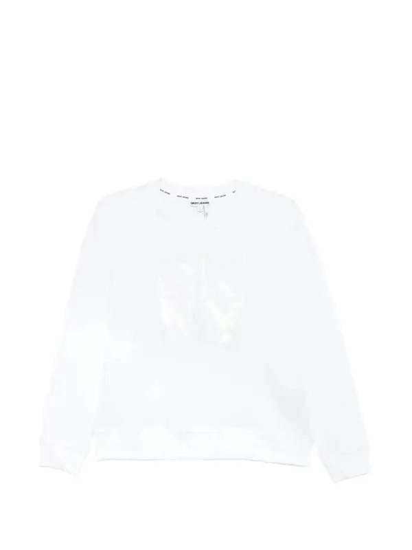 Dkny Sequin-embellished Sweatshirt