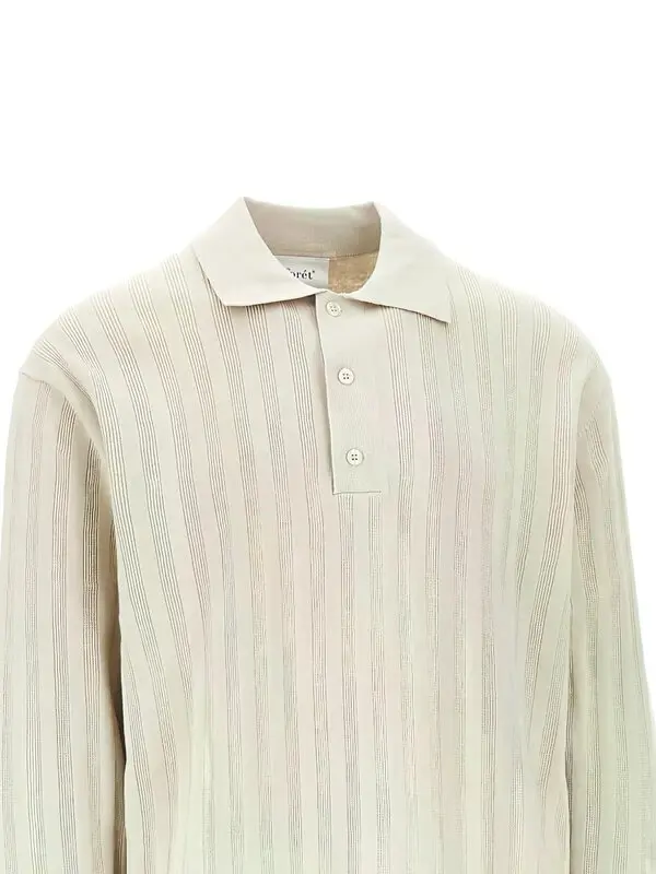 FORET Striped-pattern Polo Shirt