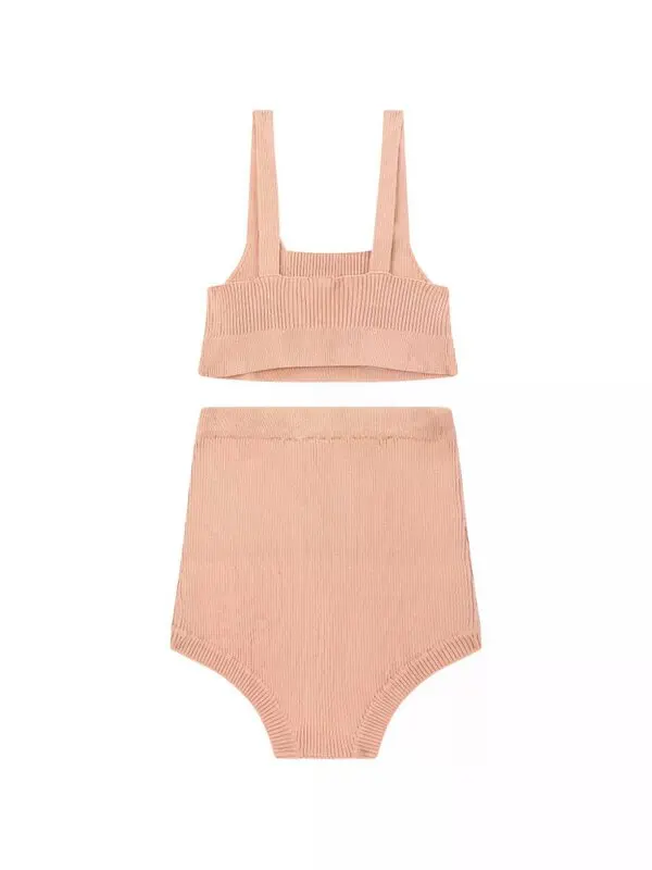 Red Valentino Ribbed Underwear Set
