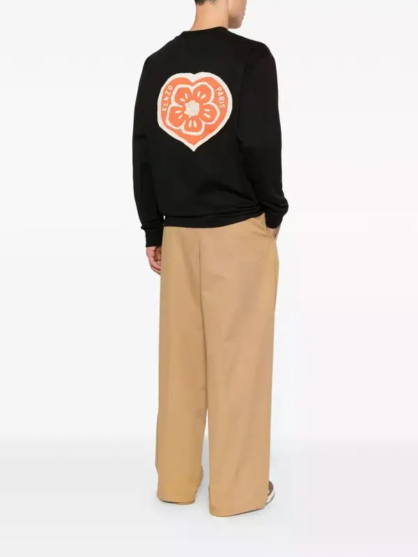 Kenzo Logo-embroidered Long-sleeve Top