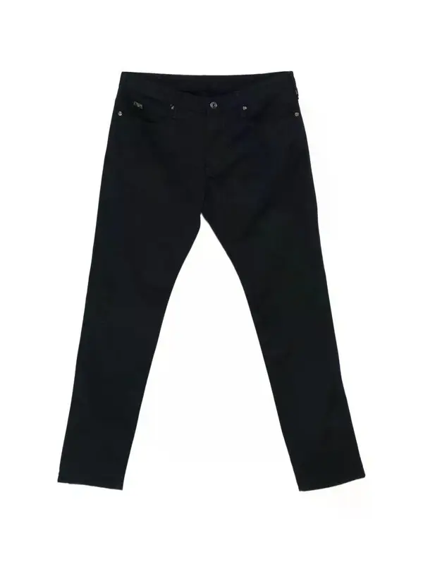 Emporio Armani Logo-plaque Trousers - Blue