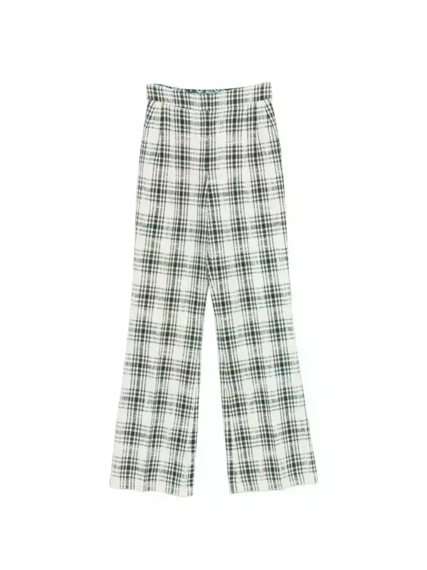 IMROSKA Plaid Straight-leg Trousers