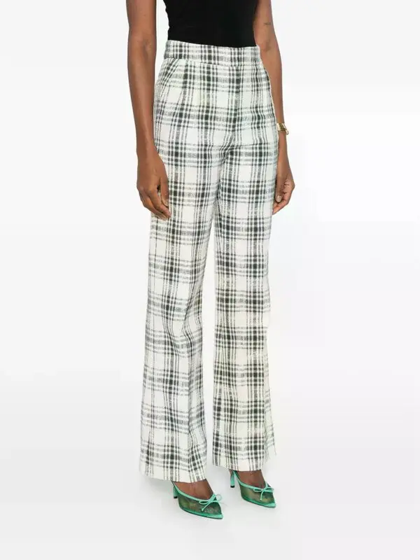 IMROSKA Plaid Straight-leg Trousers