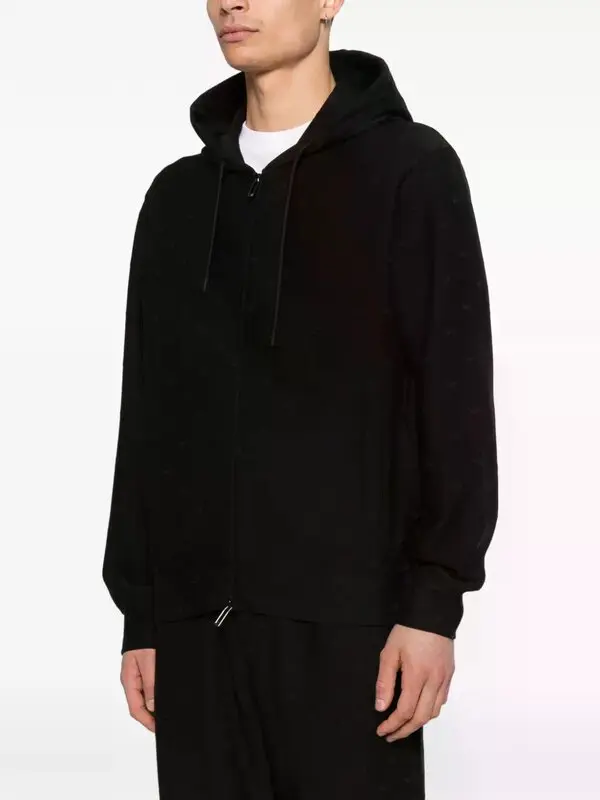 Emporio Armani Zip-up Hoodie - Black