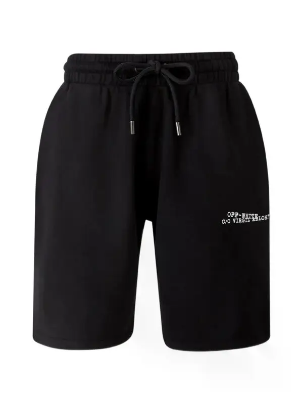 Off-White Drawstring Printed Shorts