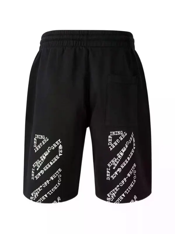 Off-White Drawstring Printed Shorts
