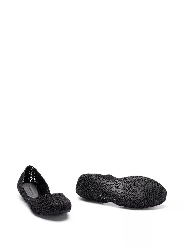 Melissa Campana Papel Caged Ballet Flats - Black