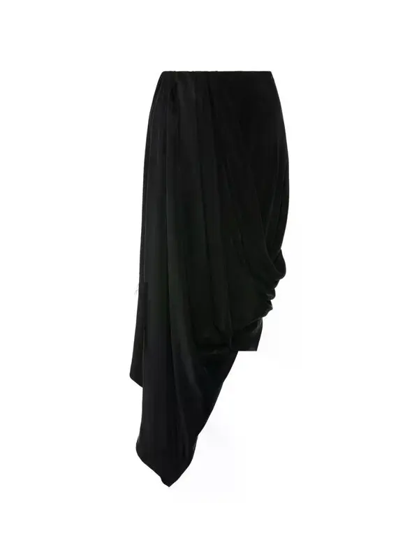 MAISON MARGIELA Draped Midi Skirt - Black