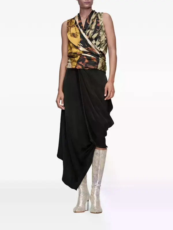 MAISON MARGIELA Draped Midi Skirt