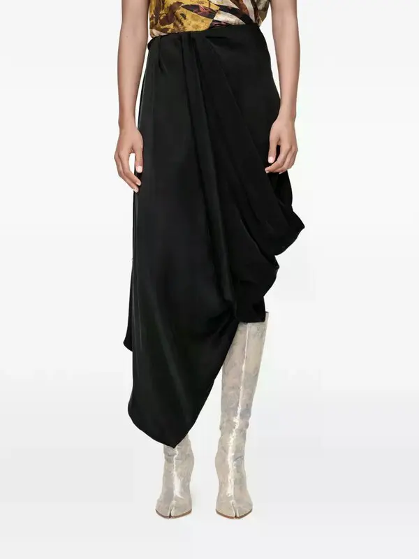 MAISON MARGIELA Draped Midi Skirt