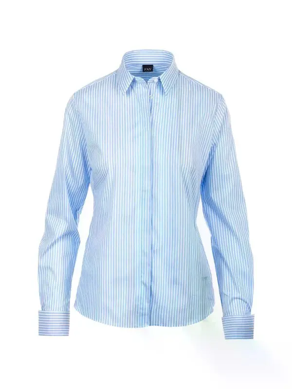 FAY Striped Shirt With Turned-up Cuffs