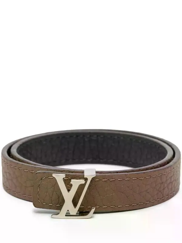 LOUIS VUITTON 2014 Bicolor Taurillon Initiales Reversible Bracelet Costume Bracelet - Brown