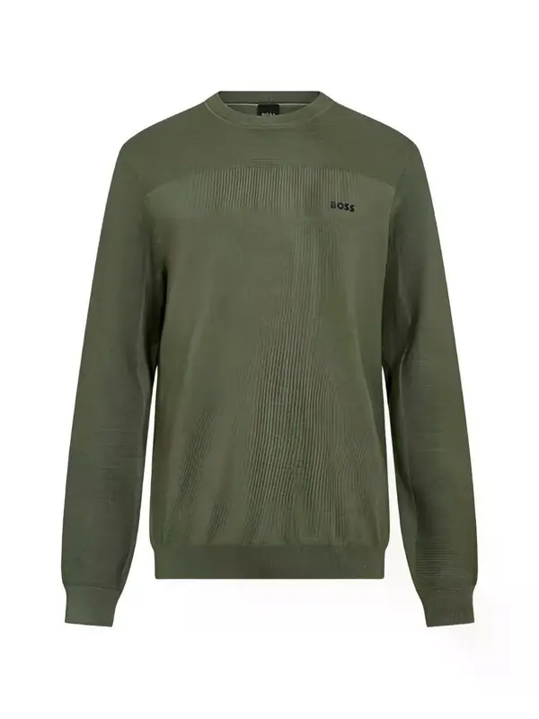 BOSS Textured Crew-neck Sweatshirt