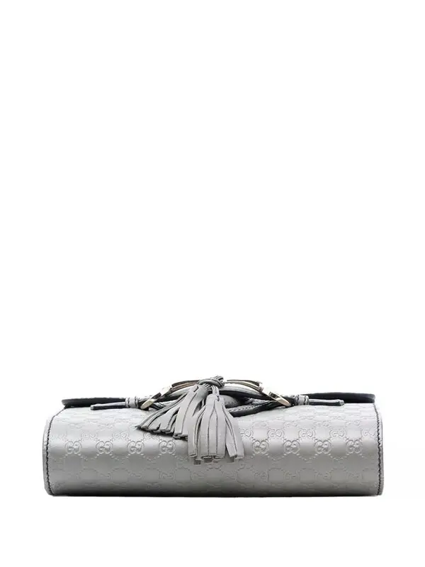 Gucci Mini Micro Guccissima Emily Crossbody Bag - Grey