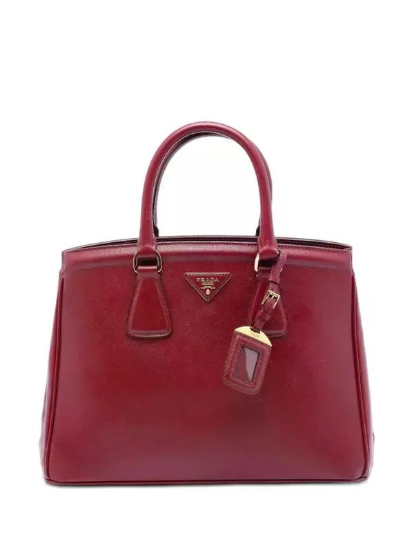 Prada Saffiano Lux Parabole Tote Bag - Red