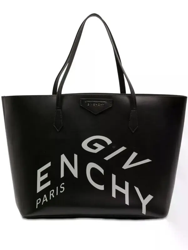 Givenchy 2010-2026 Large Leather Wing Shopping Tote Bag - Black