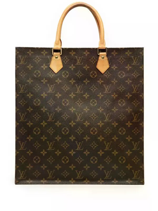 LOUIS VUITTON 2005 Monogram Sac Plat Tote Bag - Brown