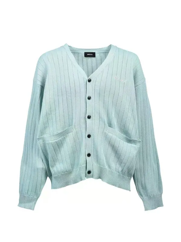 BREATH Ribbed Knit Button Cardigan