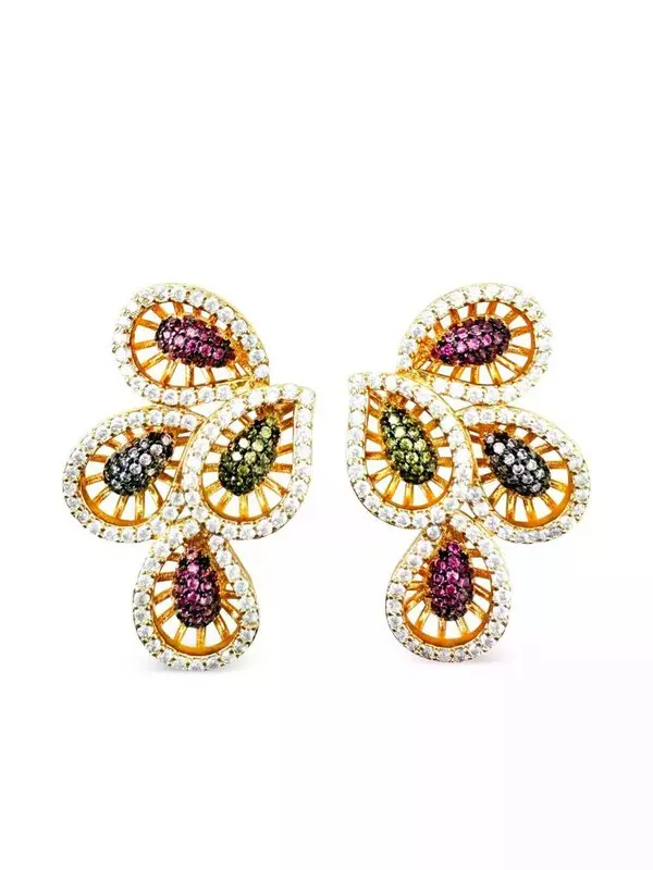 HZMER JEWELLERY Rangeen Earrings - Gold