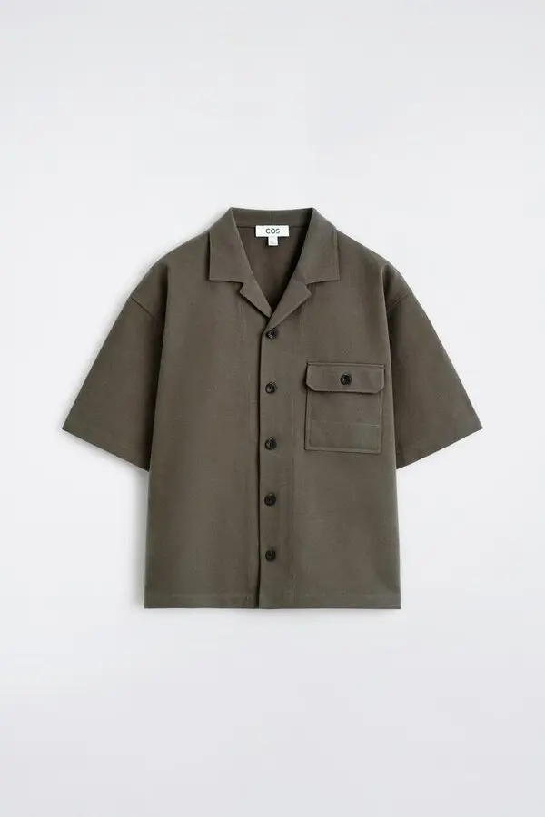 Cos Cotton Utility Shirt - Brown