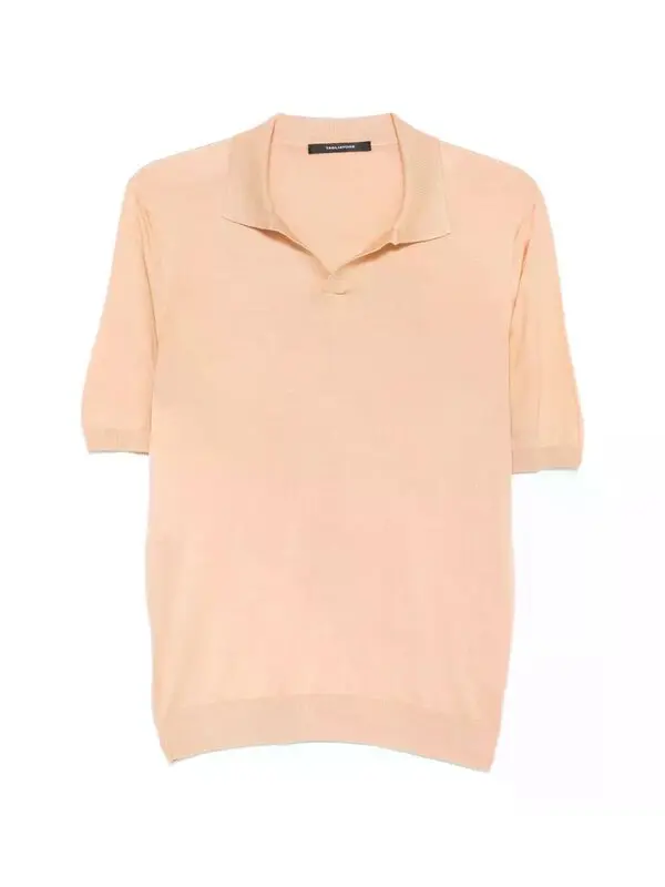 Tagliatore Open Collar T-shirt - Neutrals