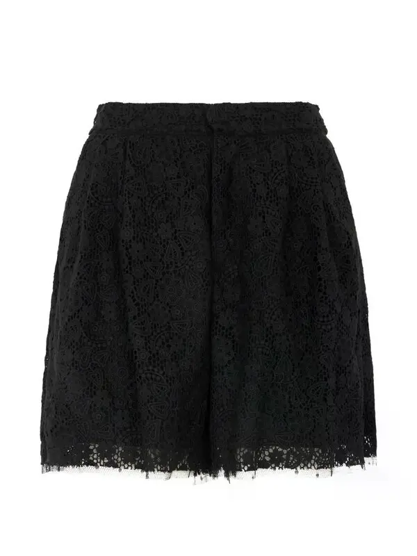 Red Valentino Lace Shorts - Black