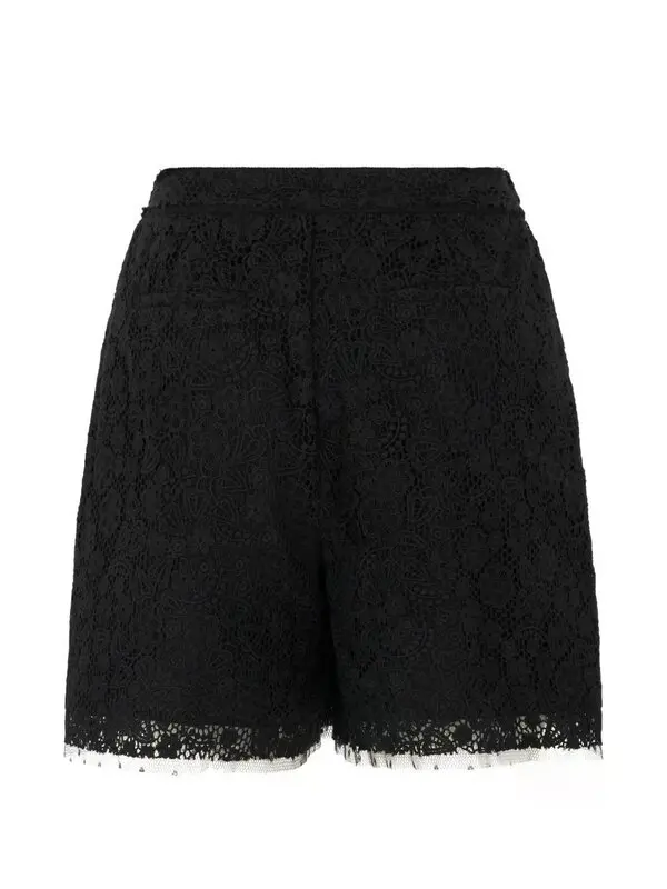 Red Valentino Lace Shorts - Black