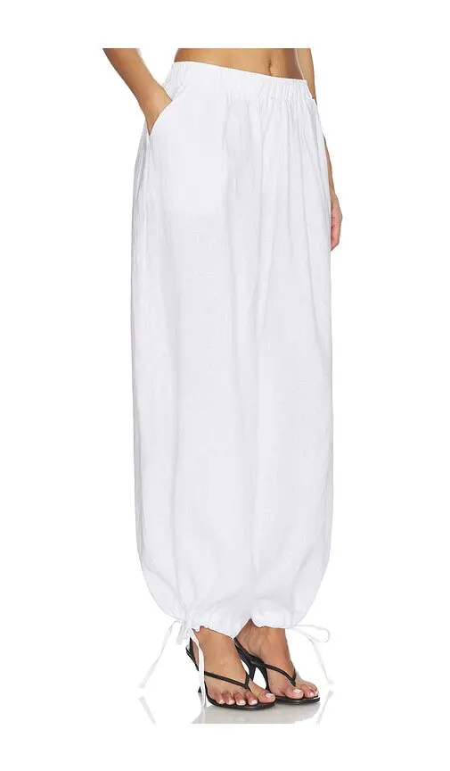 AEXAE Linen Balloon Pant - White