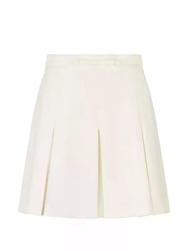 Valentino Garavani Bow Pleated Mini Skirt - Neutrals