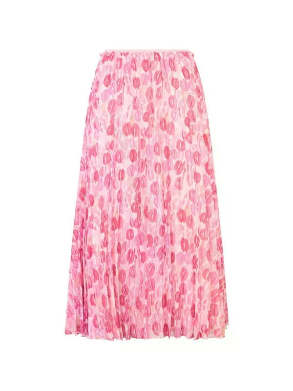 Red Valentino Pleated Midi Skirt