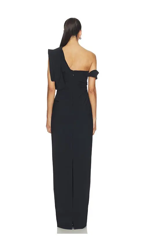 Rachel Gilbert Rowana One-shoulder Gown