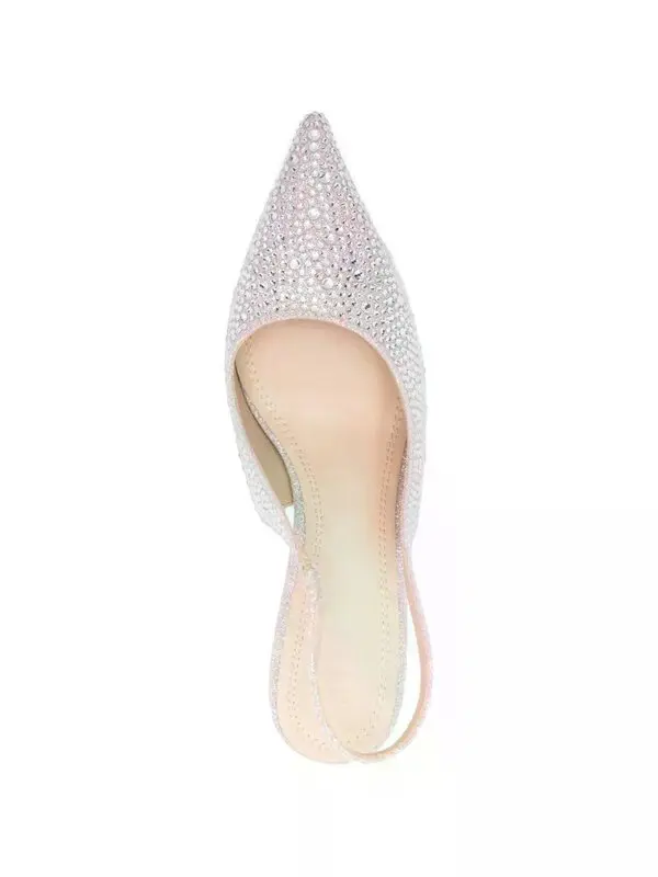 TWENTY FOURHAITCH Embellished Slingback Pumps - Silver