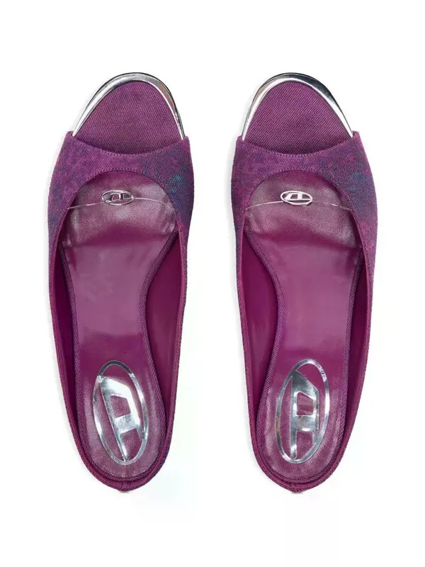 DIESEL® D-diam's-sa Denim Heeled Mules - Purple