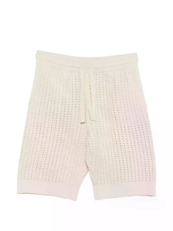 PAOLO PECORA Open-knit Drawstring Shorts