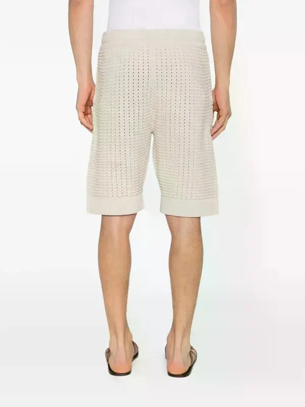 PAOLO PECORA Open-knit Drawstring Shorts