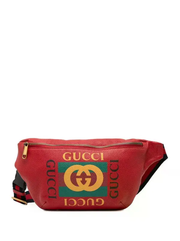 Gucci 2000-2015 Leather Logo Belt Bag - Red