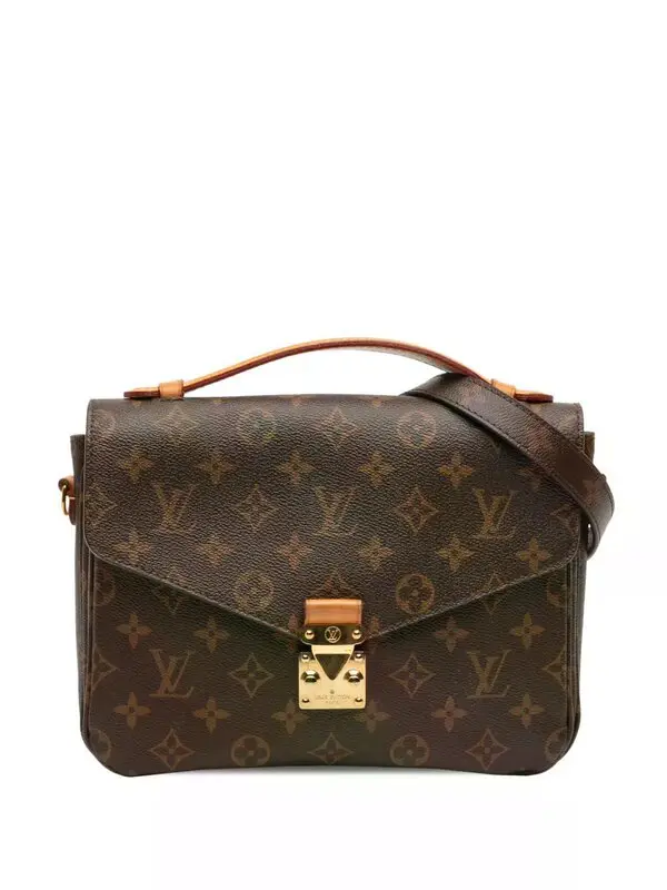 LOUIS VUITTON 2017 Monogram Pochette Metis Satchel - Brown