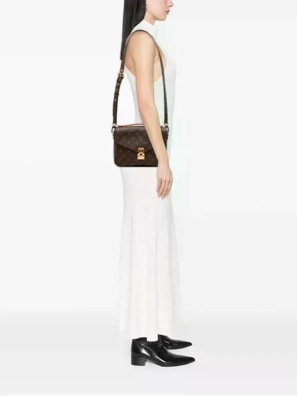 LOUIS VUITTON 2017 Monogram Pochette Metis Satchel - Brown