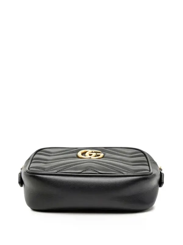 Gucci Mini Gg Marmont Matelasse Leather Crossbody Bag - Black