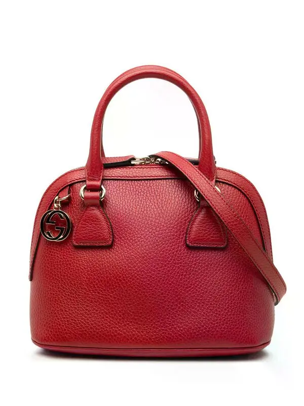 Gucci 2000-2015 Mini Leather Gg Charm Dome Satchel - Red
