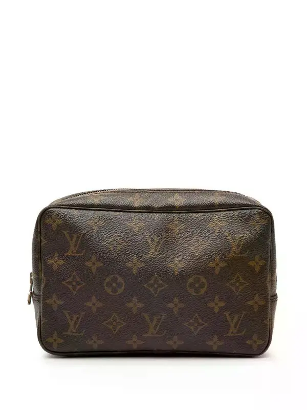 LOUIS VUITTON 1987 Monogram Trousse Toilette 23 Clutch Bag - Brown