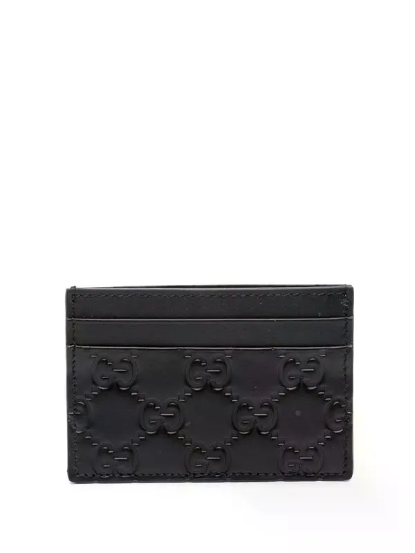 Gucci 2000-2015 Guccissima Card Holder - Black