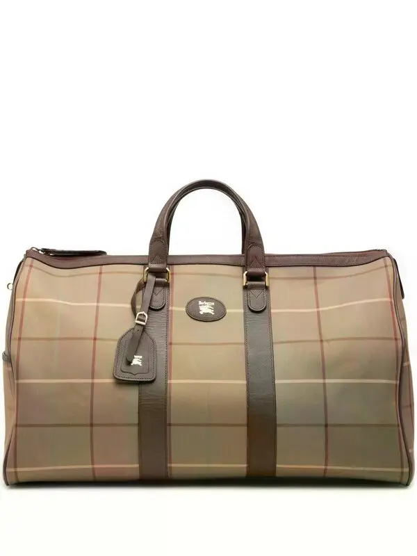 Burberry Vintage Check Canvas Travel Bag - Brown