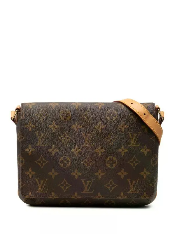 LOUIS VUITTON 2000 Monogram Musette Tango Short Strap Shoulder Bag - Brown